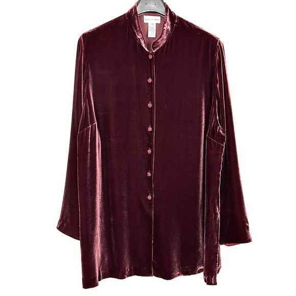 Vintage | Tops | Vintage Silk Blend Velvet Tunic Top Womens Size 22w ...